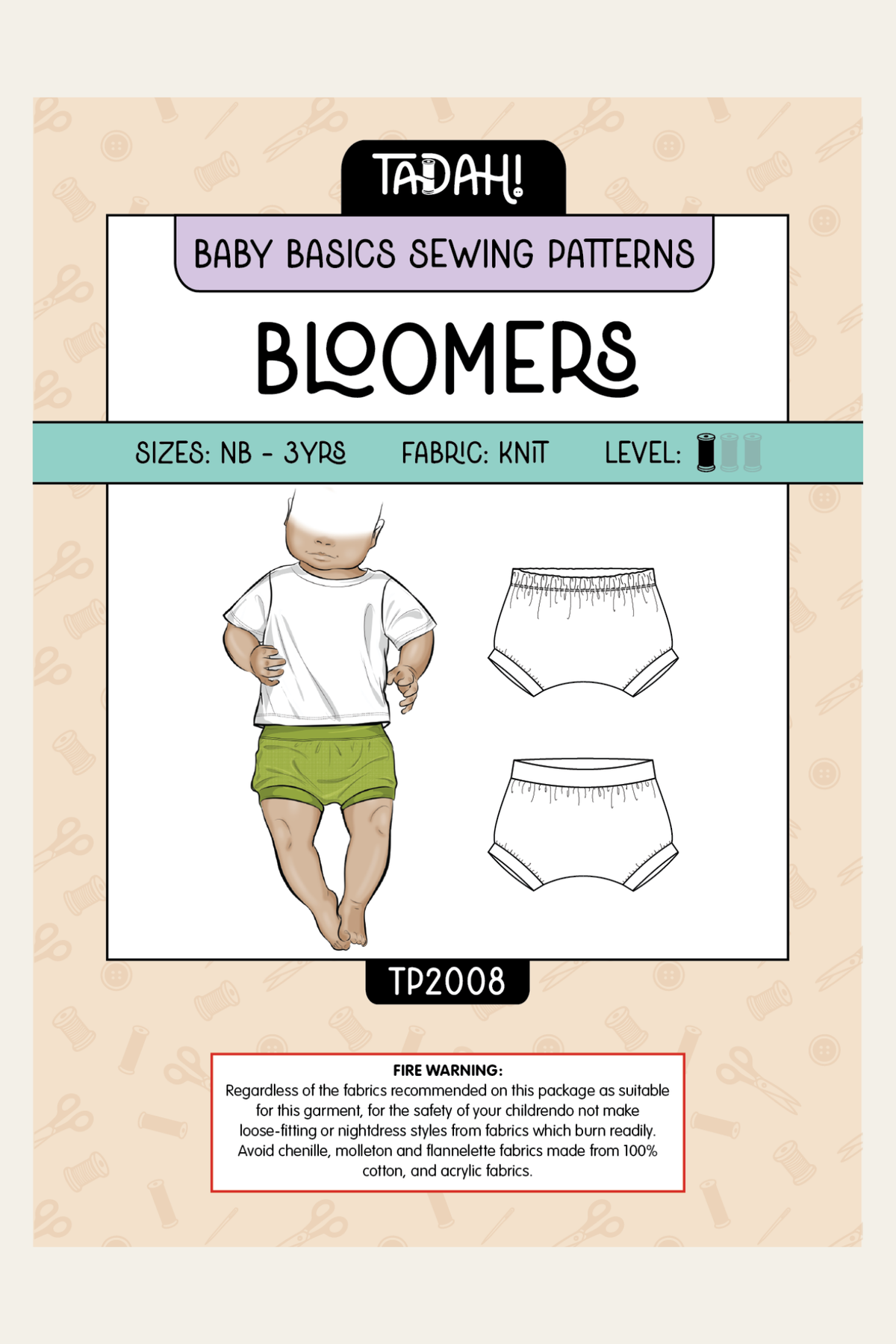 Baby Basics - Knit - Bloomers – Tadah Patterns + Sewing