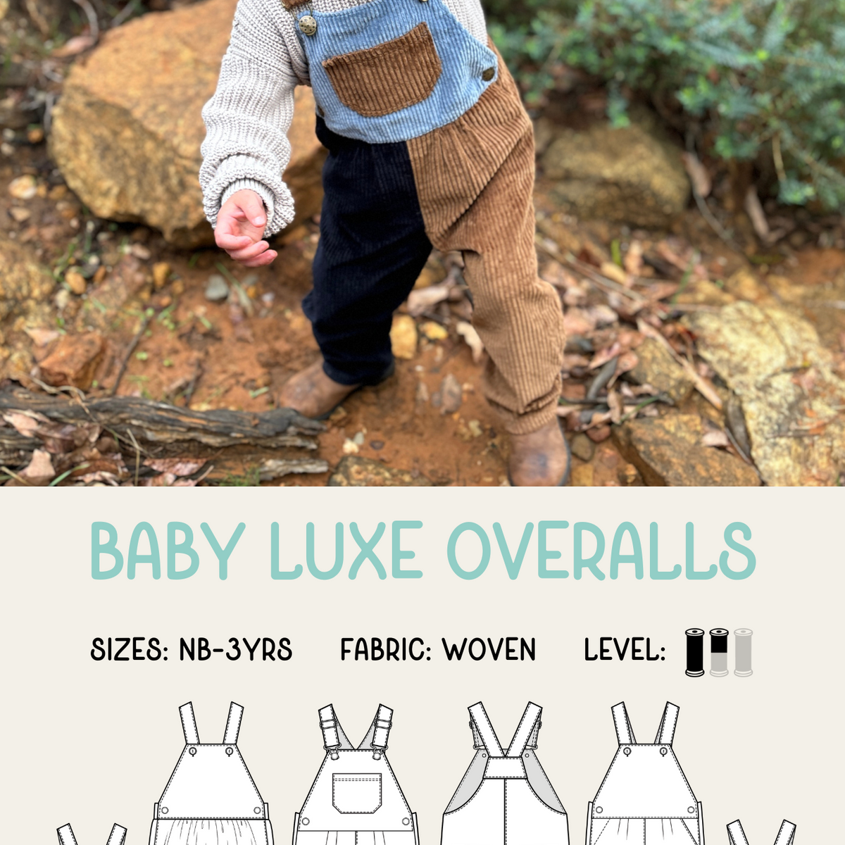 Baby Luxe Overalls Sewing Pattern – Tadah Patterns + Sewing