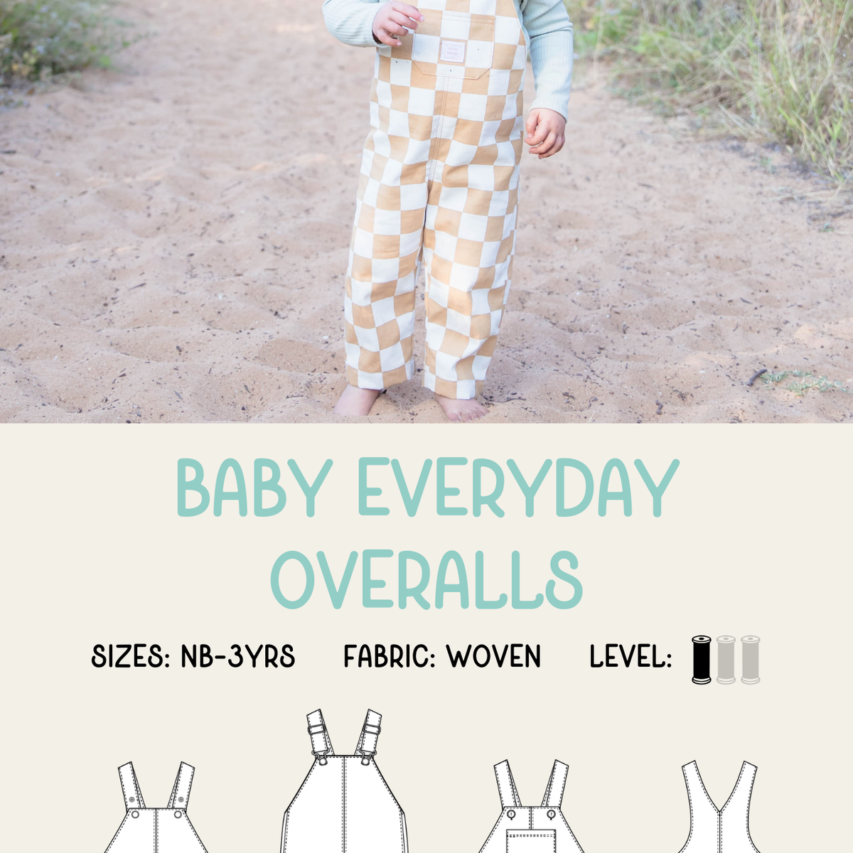Baby Everyday Overalls Sewing Pattern – Tadah Patterns + Sewing