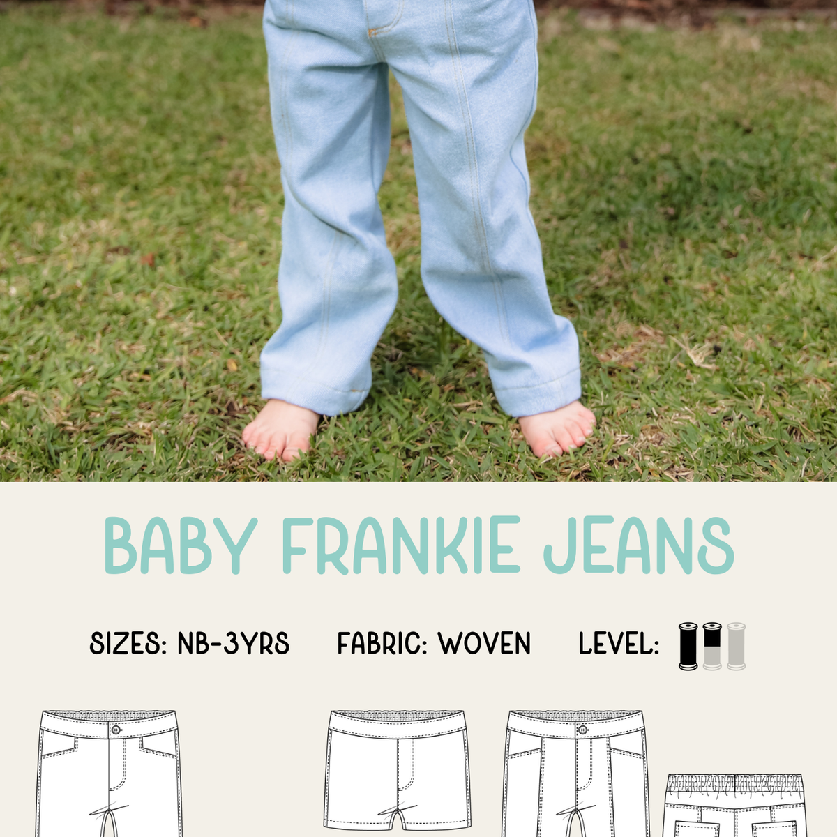 Baby Frankie Jeans Sewing Pattern – Tadah Patterns + Sewing