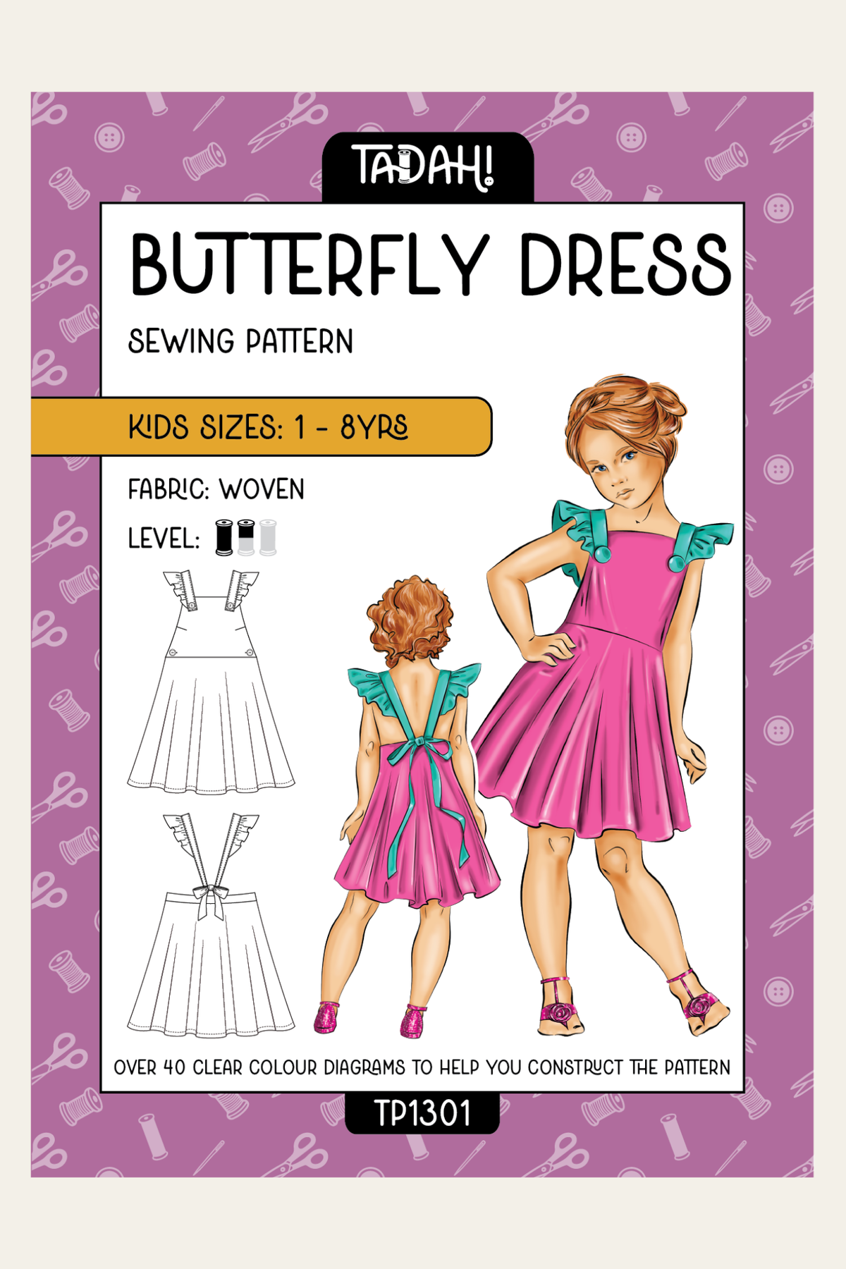 Butterfly Dress Sewing Pattern – Tadah Patterns + Sewing