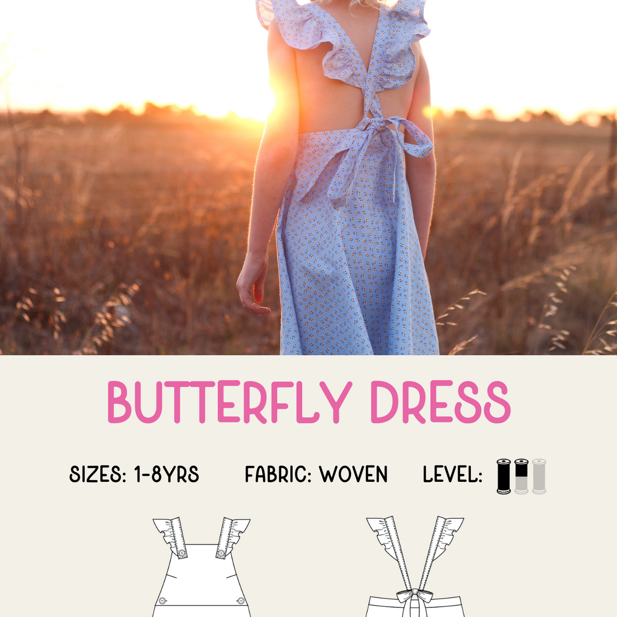 Butterfly Dress Sewing Pattern – Tadah Patterns + Sewing