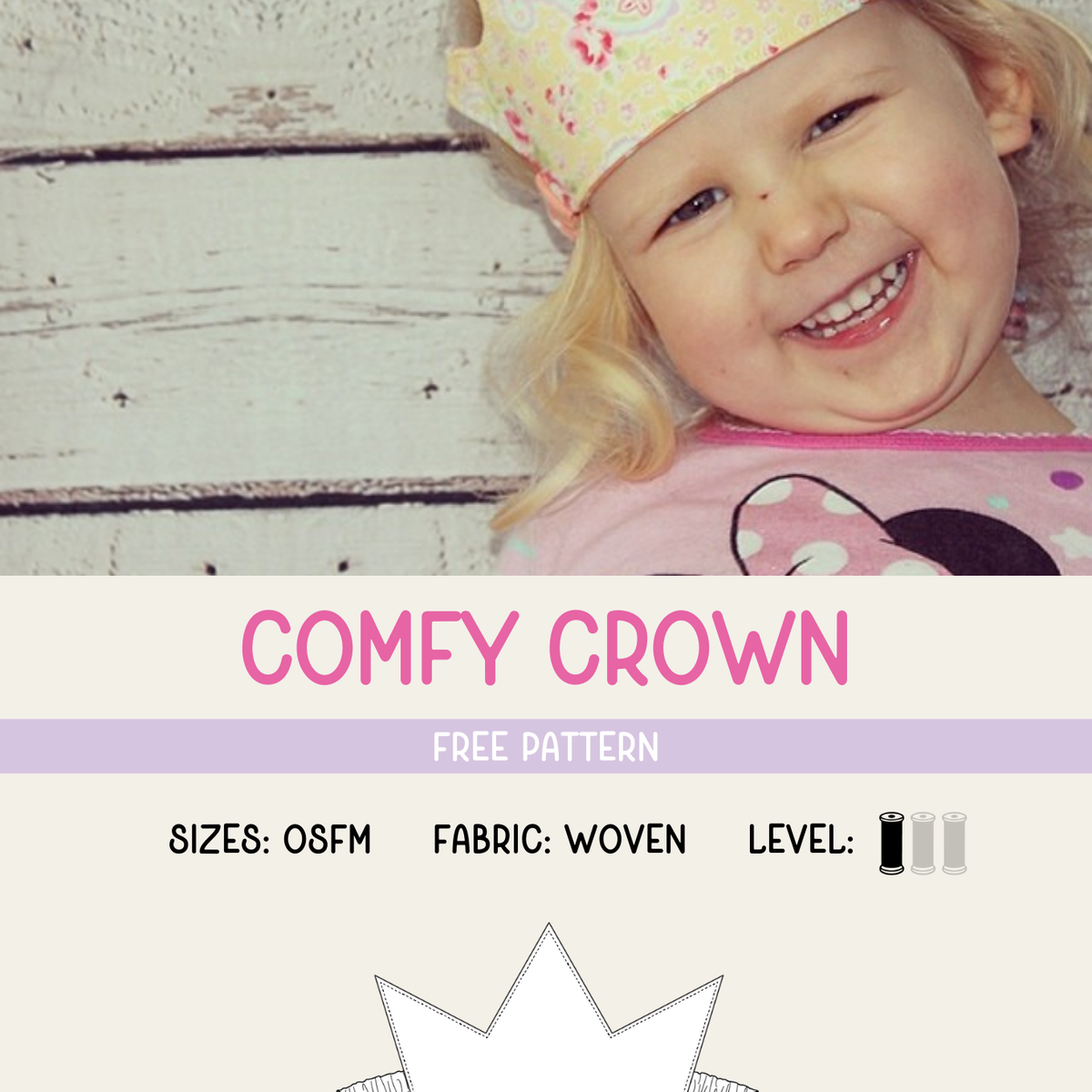 Comfy Crown PDF Pattern – Tadah Patterns + Sewing