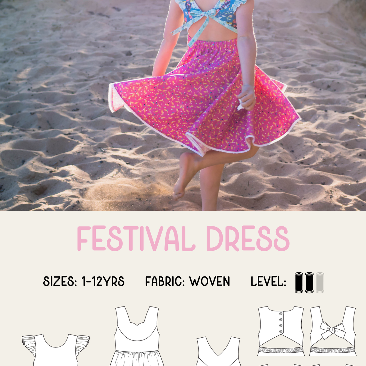 Festival Dress Sewing Pattern – Tadah Patterns + Sewing