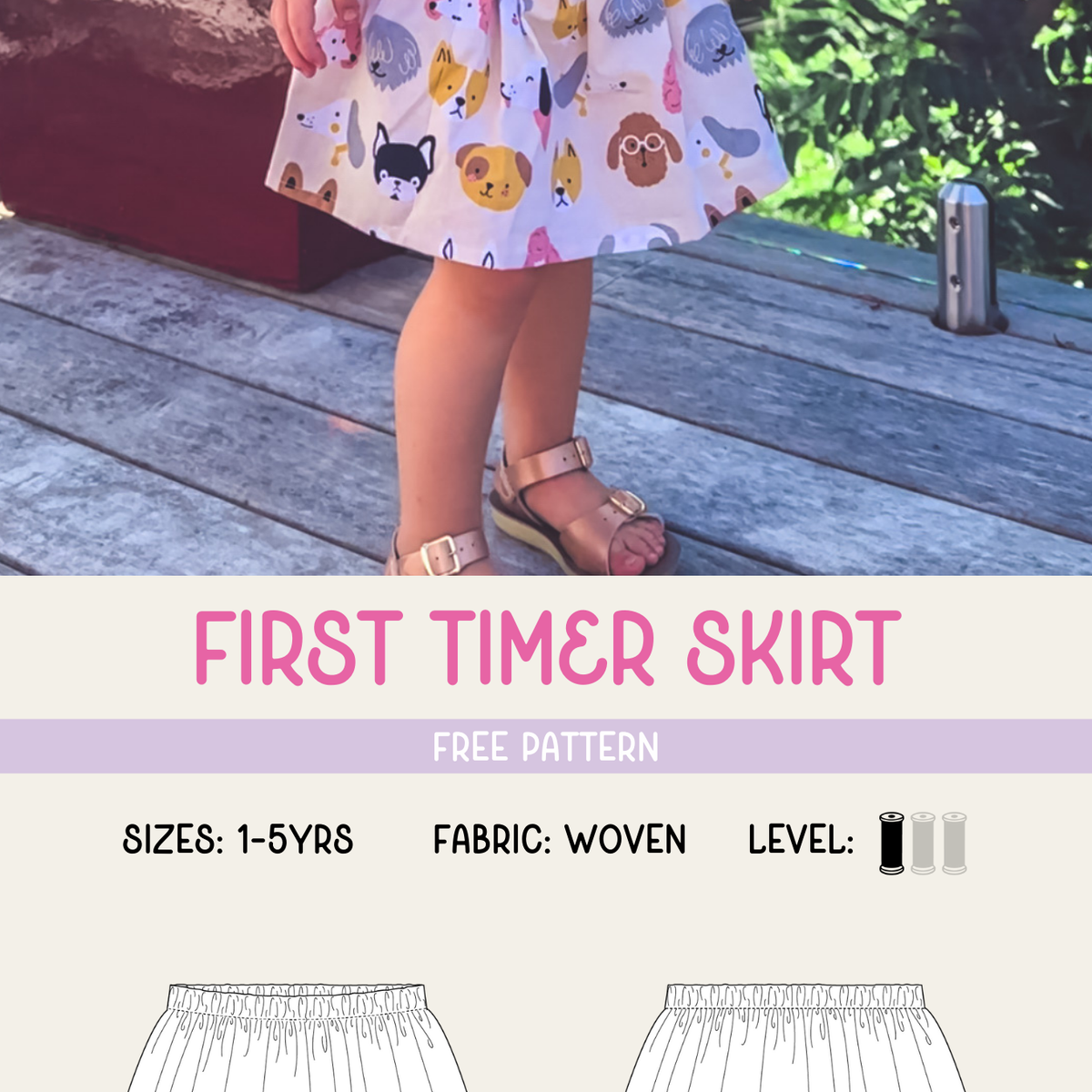 First Timer Skirt PDF Pattern – Tadah Patterns + Sewing