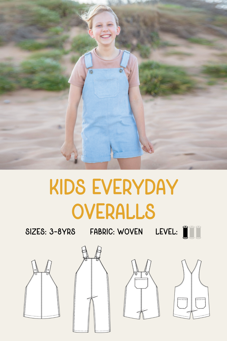 Kids Everyday Overalls Sewing Pattern – Tadah Patterns + Sewing