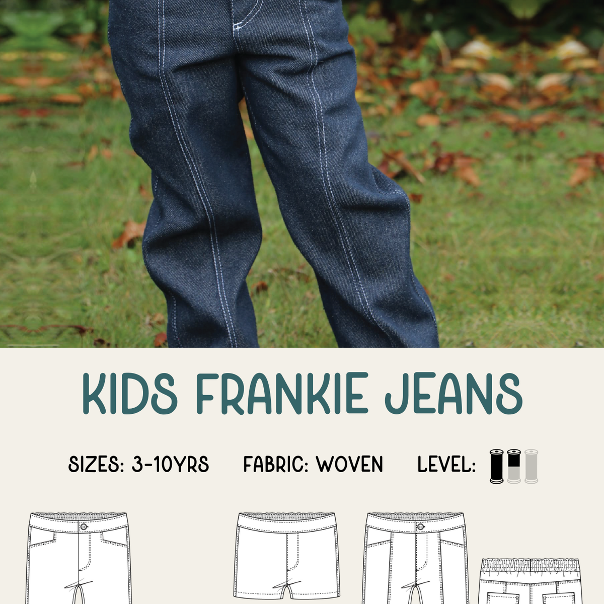 Kids Frankie Jeans Sewing Pattern – Tadah Patterns + Sewing