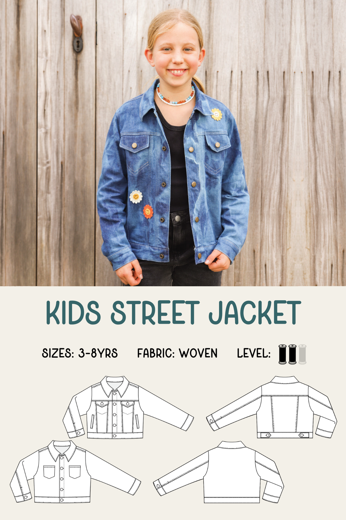 Kids Street Jacket Sewing Pattern – Tadah Patterns + Sewing