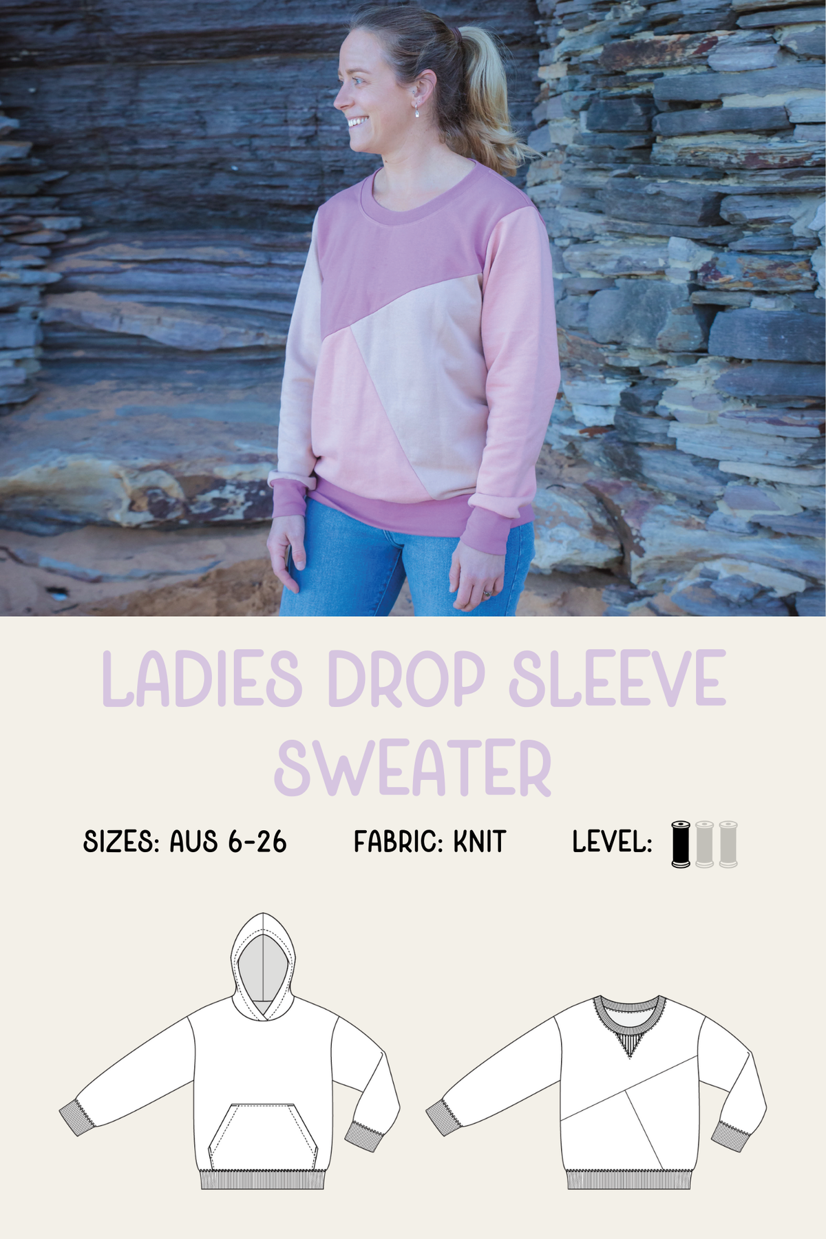 Ladies Drop Sleeve Sweater Pattern – Tadah Patterns + Sewing