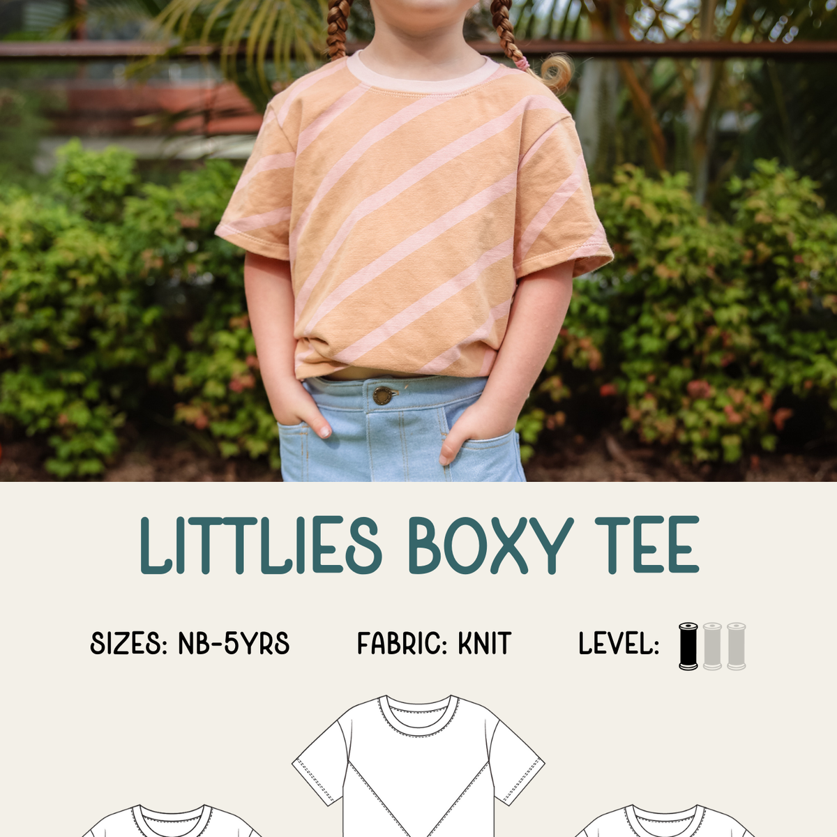 Littlies Boxy Tee Pattern – Tadah Patterns + Sewing