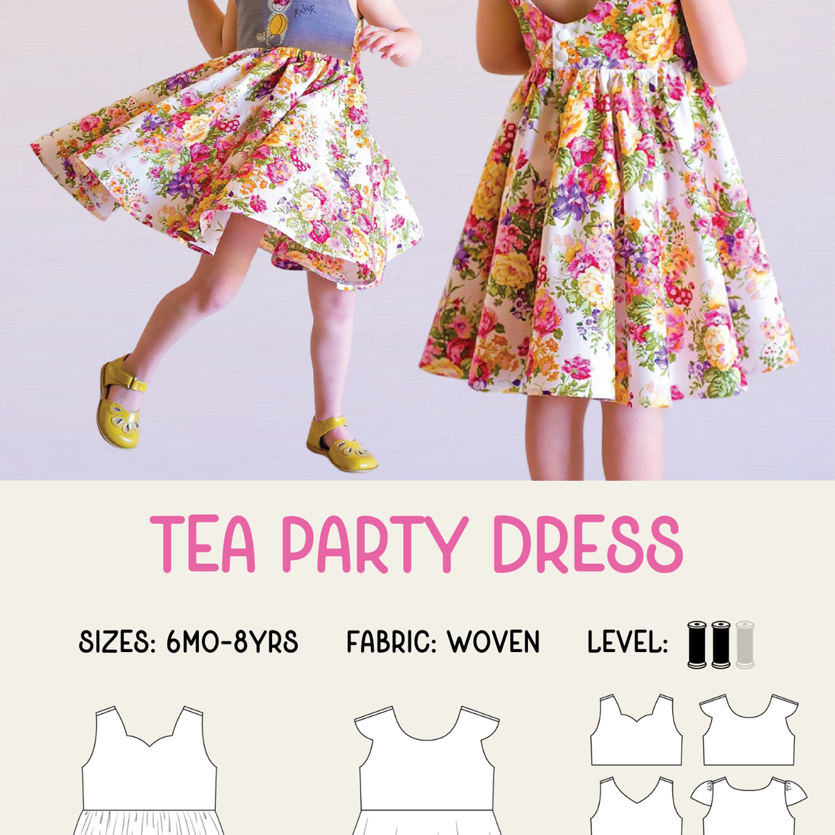 Tea Party Dress Sewing Pattern – Tadah Patterns + Sewing
