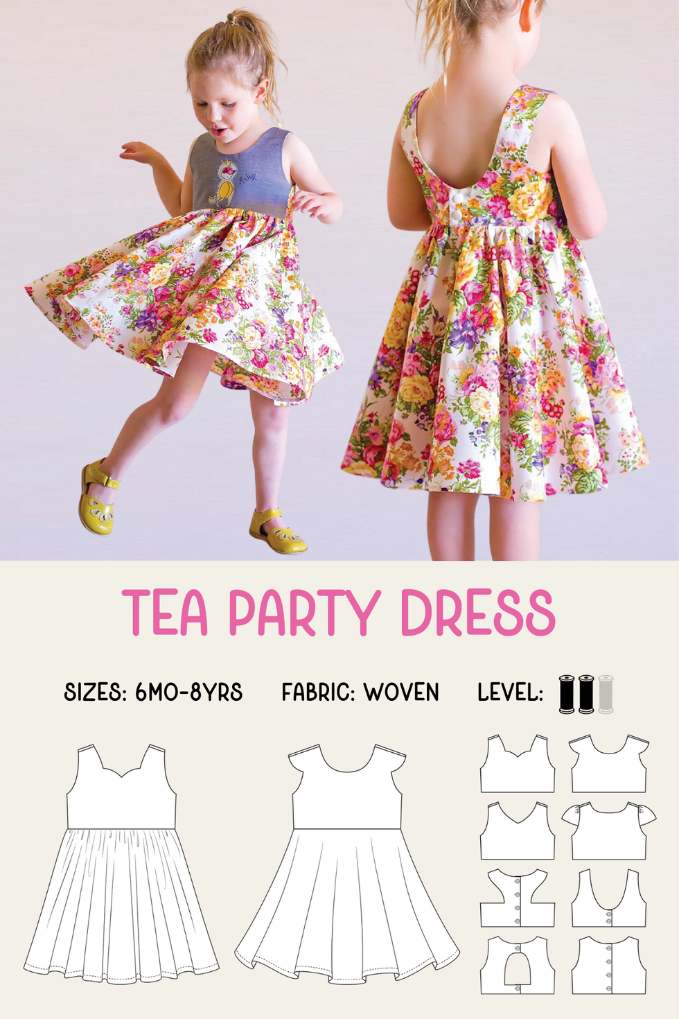 Tea Party Dress Sewing Pattern – Tadah Patterns + Sewing