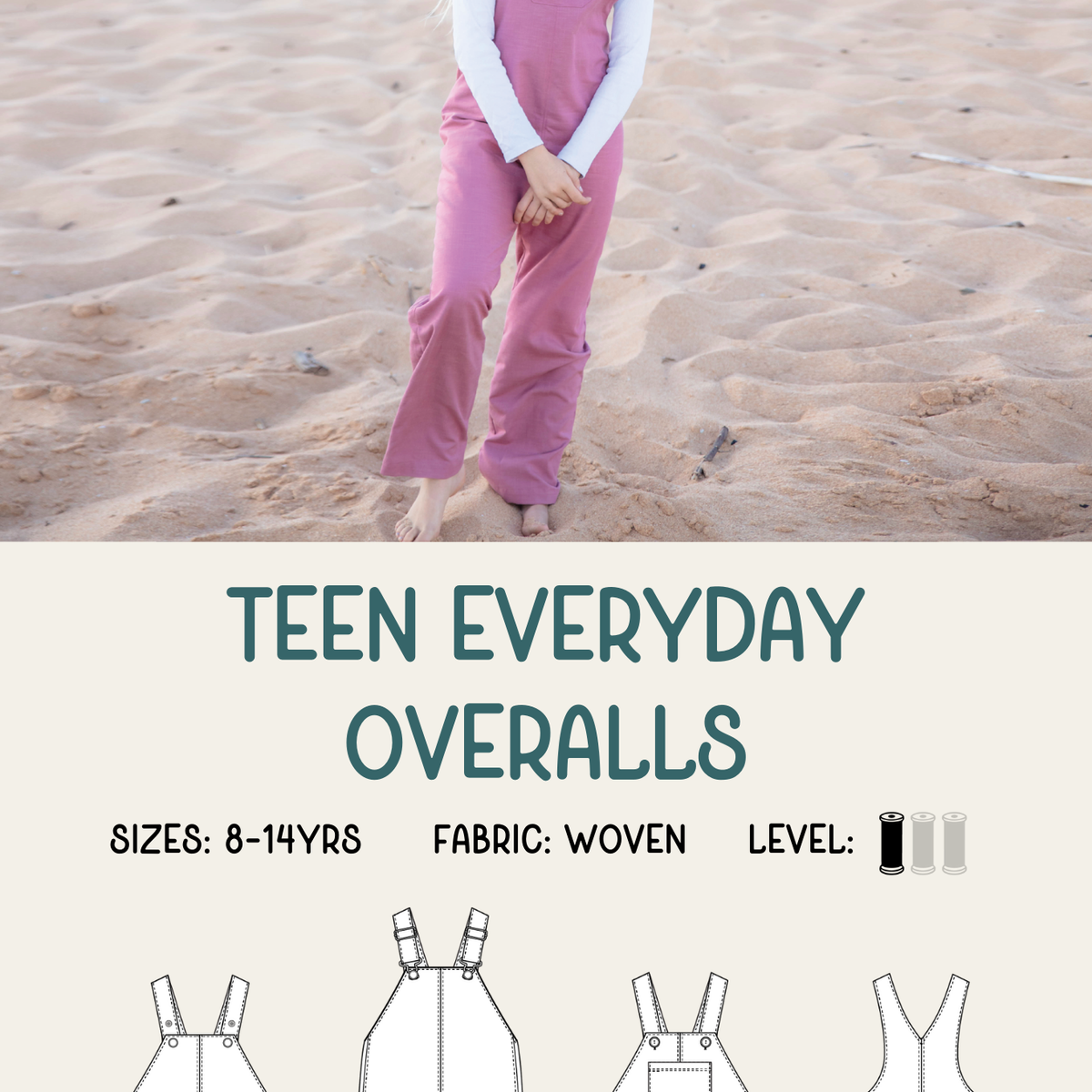 Teen Everyday Overalls Sewing Pattern – Tadah Patterns + Sewing