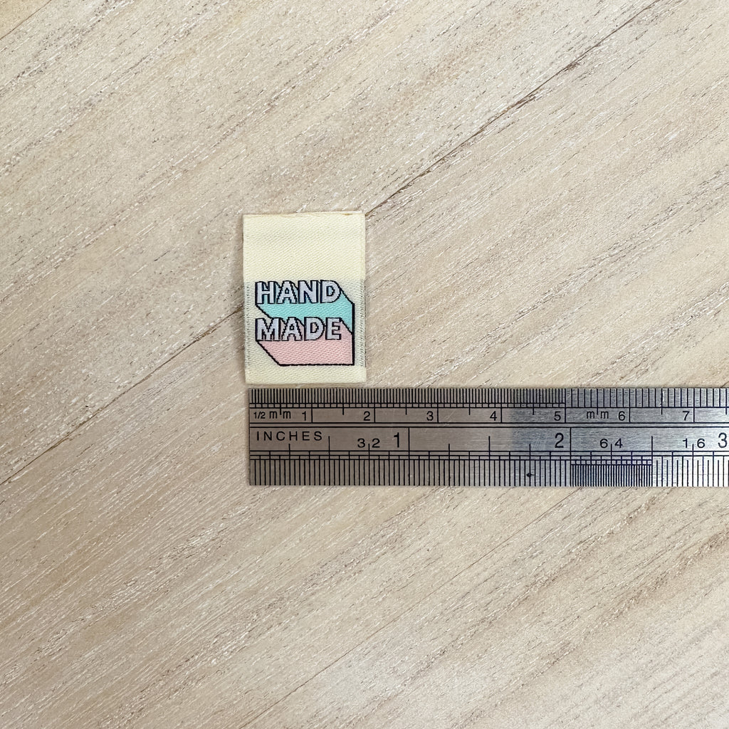 Handmade Block Text ~ 10 pack ~ Premium Woven Labels - Tadah Patterns ...