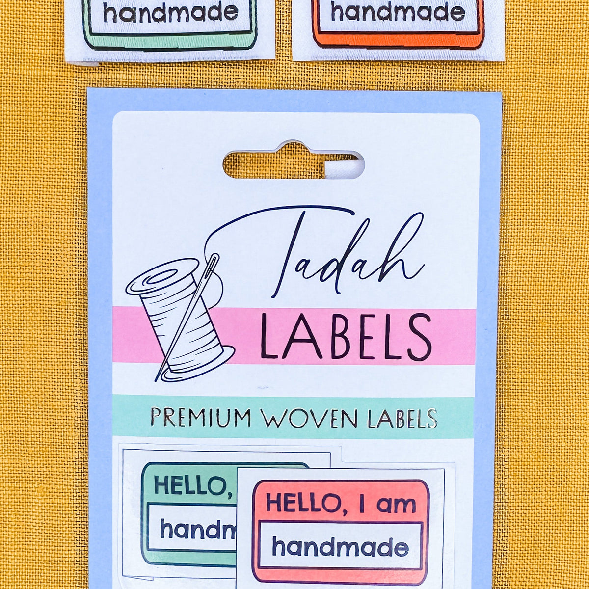 Hello I am Handmade ~ 8 pack ~ Premium Woven Labels – Tadah Patterns ...