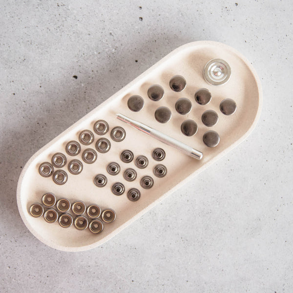 Denim Snaps Starter Kit - 3 colours - Tadah Patterns + Sewing