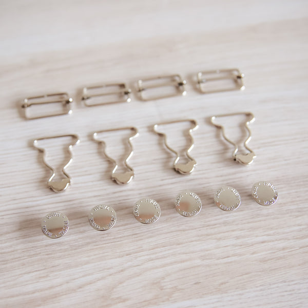 Overalls Hardware Kit ~ 28mm ~ Baby size - Tadah Patterns + Sewing