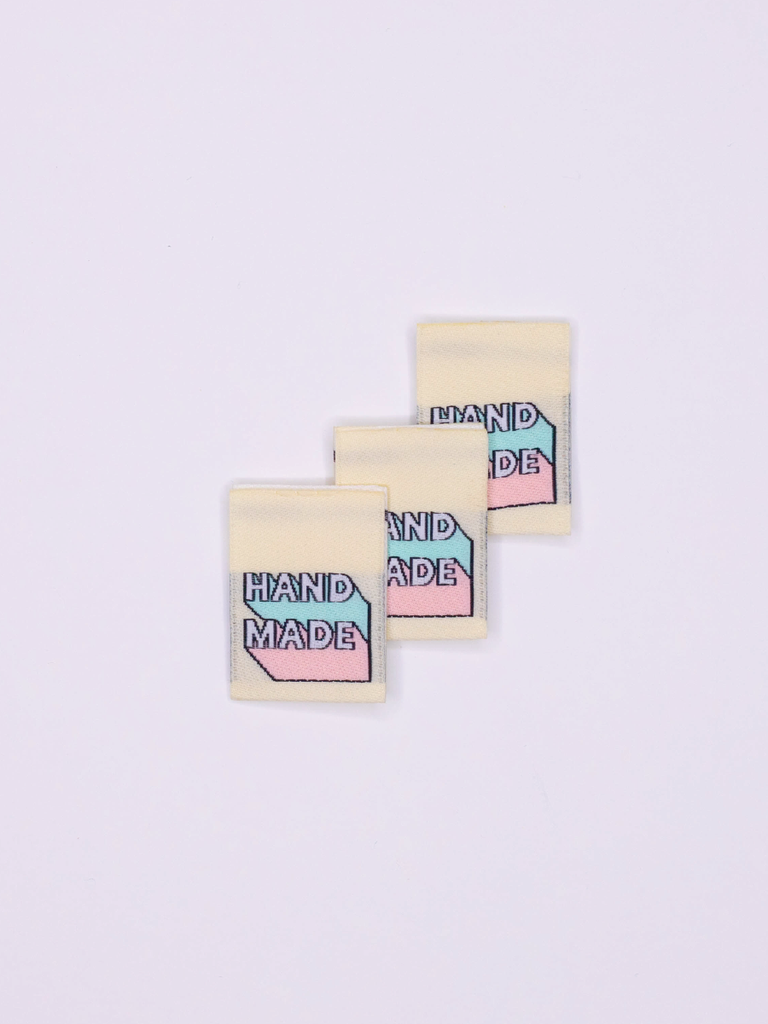 Handmade Block Text ~ 10 pack ~ Premium Woven Labels - Tadah Patterns ...